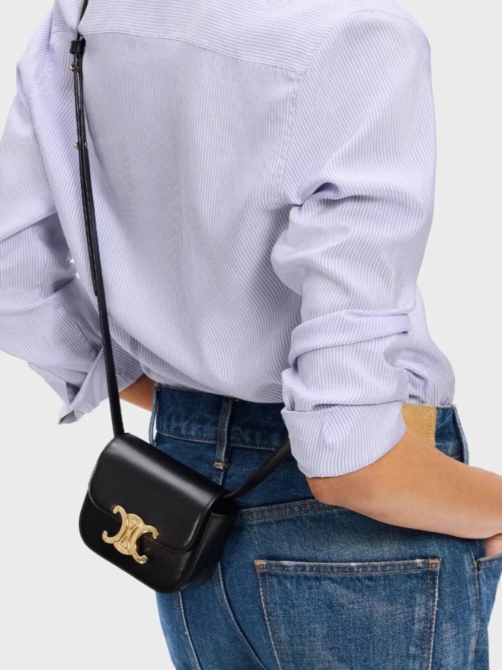 Celine | Bags | Celine Mini Claude Shiny Calfskin Crossbody Bag Gold ...
